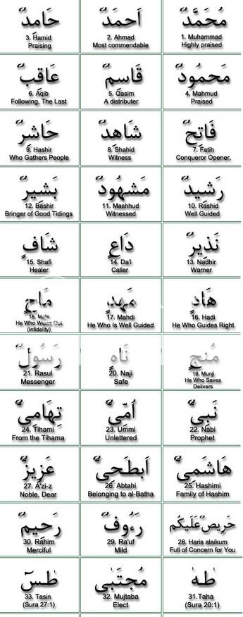 Belajar dan Berbagi Ilmu yang Bermanfaat: Asmaun Nabi Muhammad saw